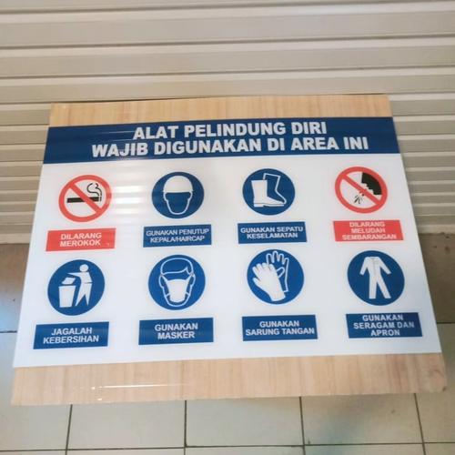 Jual SIGN AKRILIK APD ALAT PELINDUNG DIRI UK 40X60CM - Jakarta Barat ...