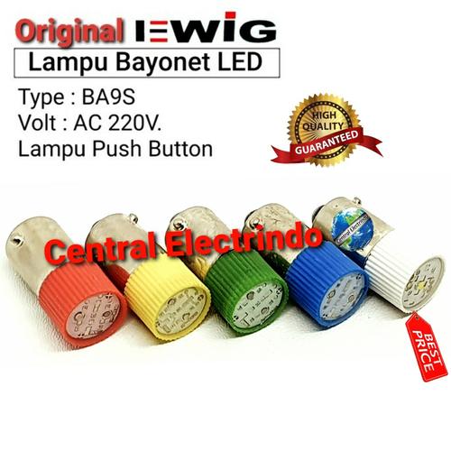 Jual Lampu Bayonet LED EWIG BA9S AC 220V Lampu Push Button. - Kuning ...