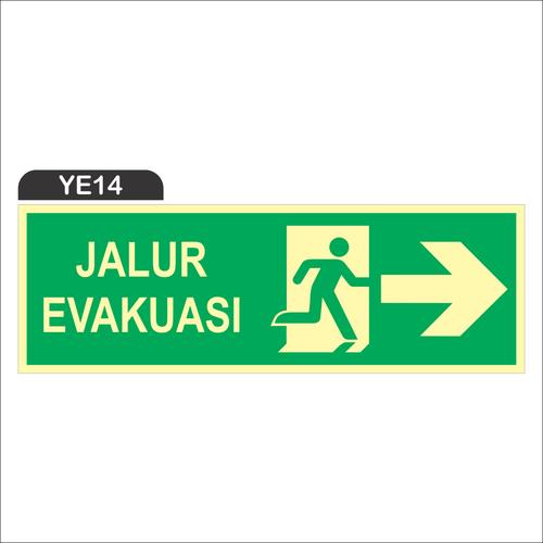 Jual Rambu Jalur Evakuasi Kanan 45x15 cm - PLAT+ASAHI - Kota Cimahi ...