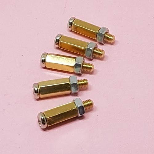 Jual ☢ 10mm + 6mm Spacer Tiang PCB Kuningan + Mur Nut M3 Baut Screew ...