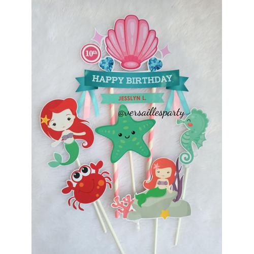 Jual cake Topper Mermaid Kerang / Topper Duyung/Hiasan kue Mermaid ...