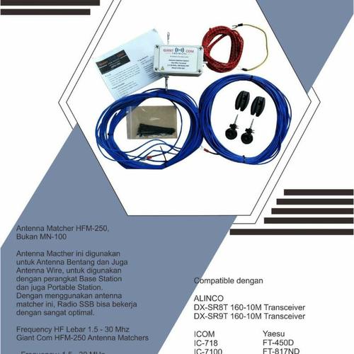 Jual HF SSB Wire Antenna Matcher 1.5-30Mhz Base Station NOT ICOM IC ...