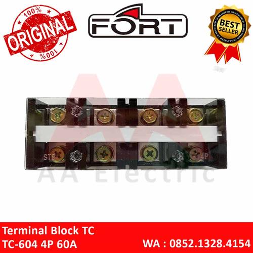 Jual Terminal Block TC-604 / TC604 4 Pole 60A Fort - Jakarta Pusat - AA Electric Online | Tokopedia