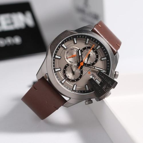 Jual JAM TANGAN PRIA DANIEL KLEIN DK12352-6 GREY BROWN LEATHER ORIGINAL ...