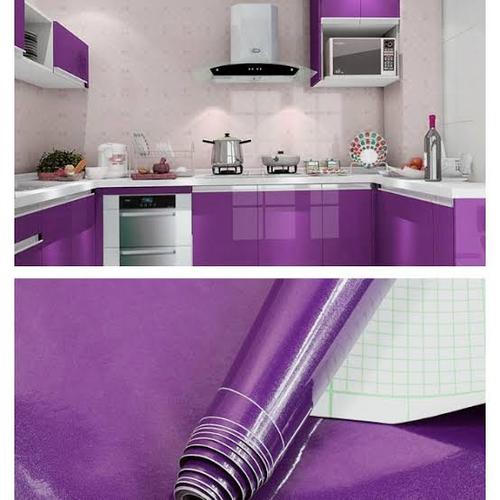 Jual Wallpaper Sticker Khusus Kitchen set Ungu Glossy uk 60 cm x 5 ...