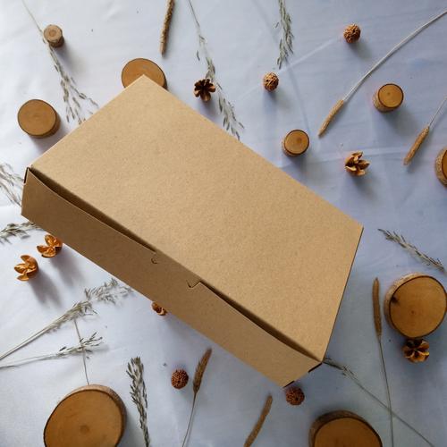 Jual BOX PERSEGI PANJANG BAHAN BROWN KRAFT 280 gr UKURAN 21,5 X13,5 X ...