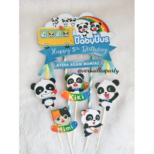 Jual Cake Topper Baby Bus/ Hiasan Kue Baby Bus/ Dekorasi kue baby bus ...