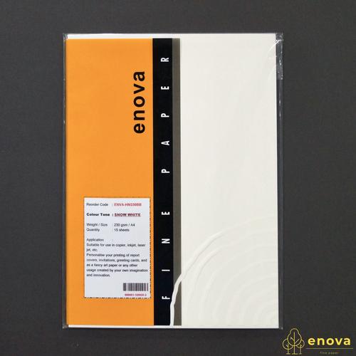 Jual Fancy Art Paper ENOVA – Snow White – A4 230GSM (Putih) - Kota ...