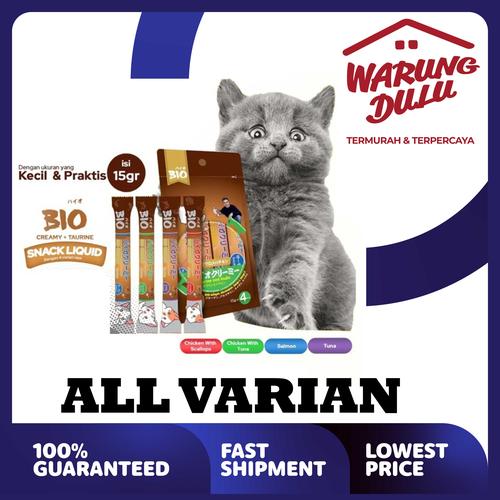 Jual Snack kucing BIO liquid Creamy makanan kucing- Setara meo creamy ...