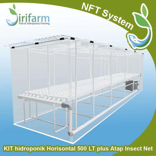 Jual Paket Tanam Hidroponik NFT Horizontal 5 M 500 LT Plus Atap Insect ...