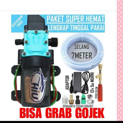 Jual pompa air dc 12 volt 5 LPM HIU -paket hemat pompa hiu lengkap ...