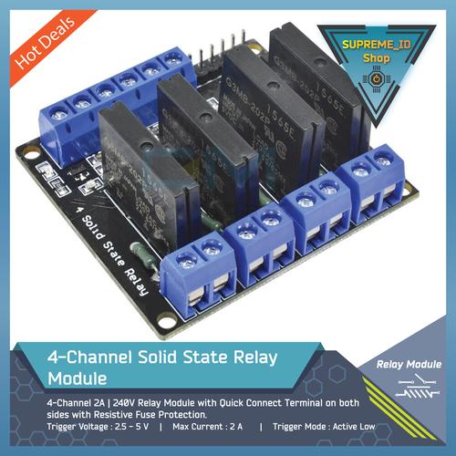 Jual 4-Channel Solid State Relay Module + Adjustable Hi/Lo Trigger Mode ...