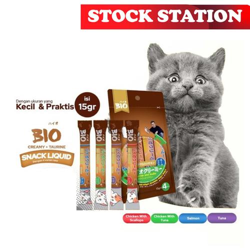 Jual Snack kucing BIO Creamy makanan kucing- Setara meo creamy ...