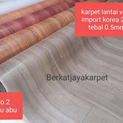 Jual KARPET LANTAI VINYL PLASTIK TEBAL IMPORT KOREA LEBAR 2m - KAYU ABU ...