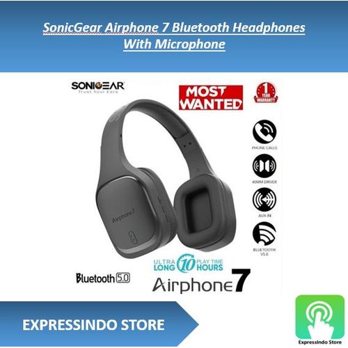 Jual SonicGear Airphone 7 Bluetooth Headphones With Microphone ...