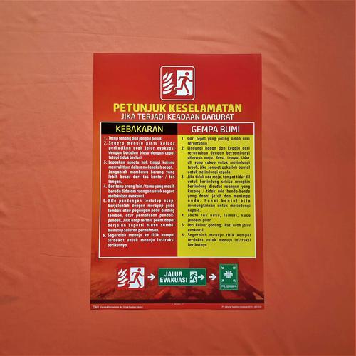 Jual Poster Keselamatan Kebakaran dan Gempa Bumi - Kab. Sleman ...