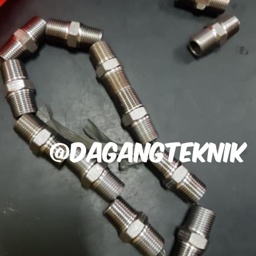 Jual Double Nipple / Hex Nipple / Double Nepple 1/2 inch 6000 Besi NPT ...