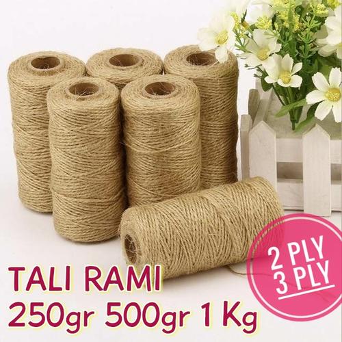 Jual Tali Rami Goni 1 Kg (Kiloan) 3 ply 3 mm 2 ply 2mm Craft Garukan ...