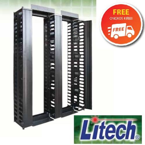 Jual LITECH OPEN RACK 2 Open rack + 3 Vertical Cable Management ...