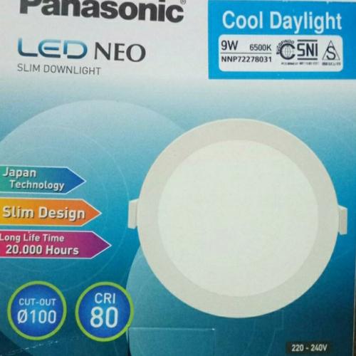 Jual Lampu downlight LED Panel Panasonic 9watt 9w 9 watt neo slim ...