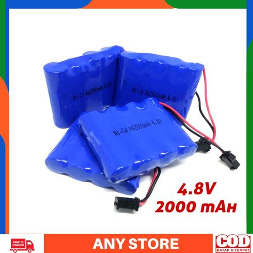Jual Rock crawler Battery / Baterai 4.8Volt 2000mah rechargeable RC ...