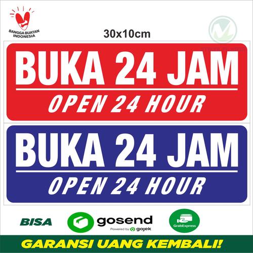 Jual STIKER VINYL BUKA 24 JAM 30X10CM - Kab. Jombang - Stiker Pilkada ...