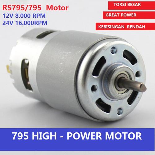 Jual Dinamo 795/Rs795 DC Motor 12V-24V 8000-16000Rpm High Torque ...