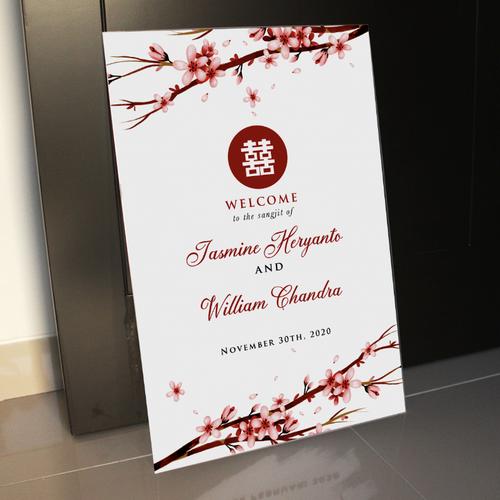 Jual Welcome Signage Sangjit Acrylic / Shuang Xi Signage - Jakarta ...