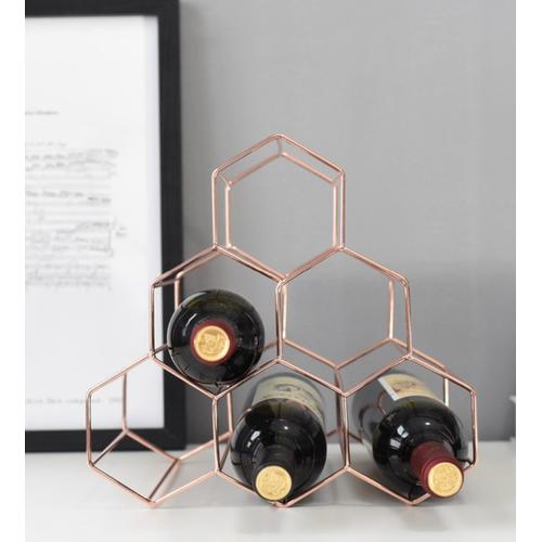 Jual Wine Rack Honey Comb / Rak Tempat Botol Dekorasi Pajangan / Gold ...