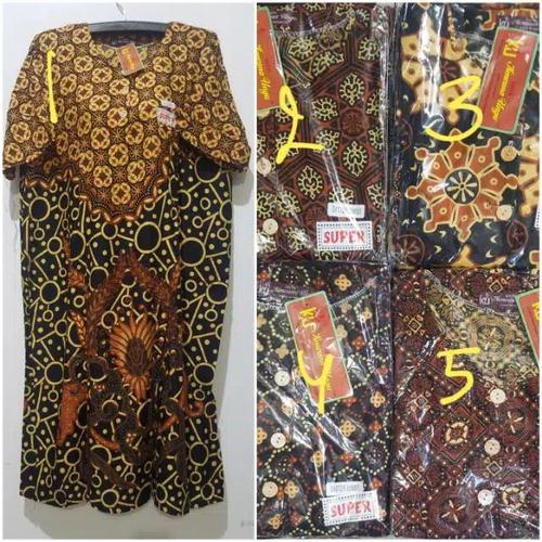 Jual Daster Baju Santai Batik Kencana Ungu Jumbo Ld 130 Cm Lebel Coklat ...