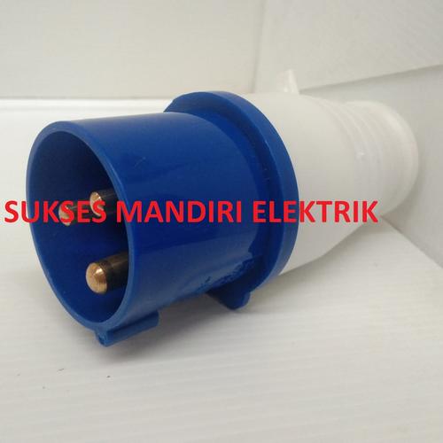Jual Plug Mounting 2P 16A Male Steker E 013 / industrial plug 16A 2P ...