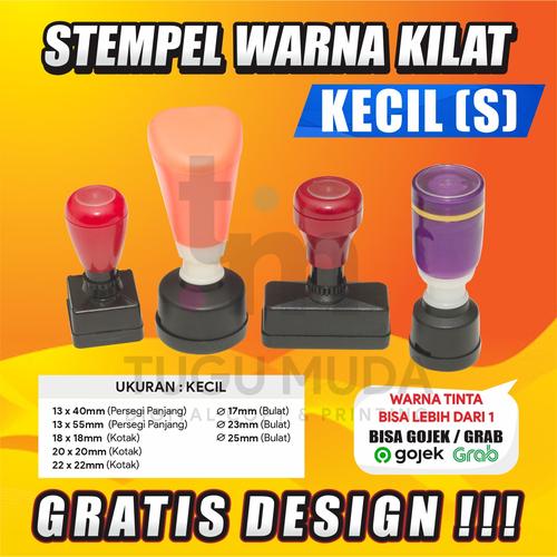 Jual STEMPEL FLASH / STAMP WARNA CUSTOM - GRATIS DESIGN - KECIL (S ...
