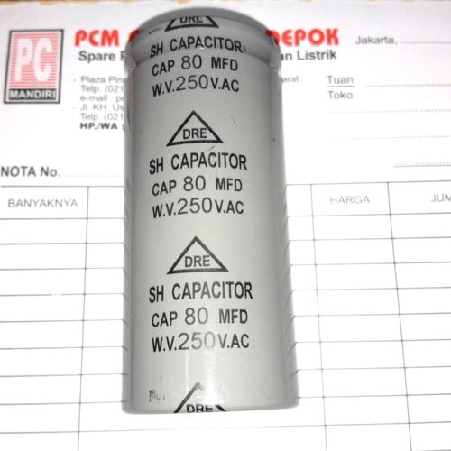 Jual Kapasitor Runing 80MFD 80 MFD 250VAC 250 VAC Runing SH CAPACITOR ...