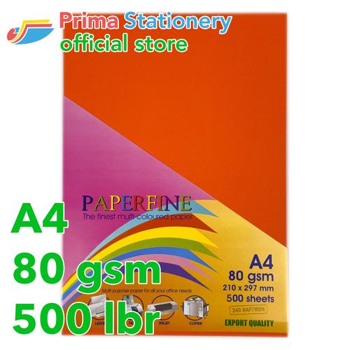 Jual Paperfine Kertas HVS Warna A4 IT 240 Saffron Rim isi 500 lbr [TC ...