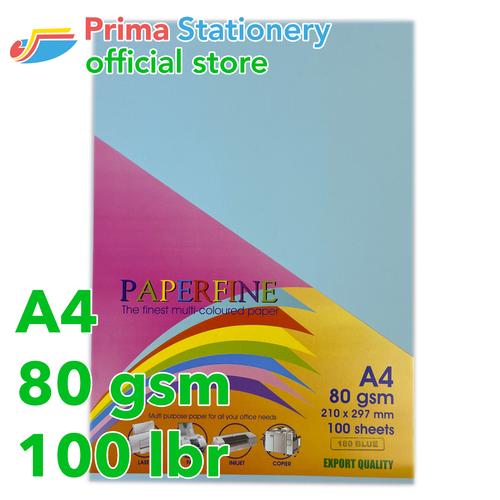 Promo Paperfine Kertas HVS Warna A4 IT 180 Blue isi 100 lbr [TC ...