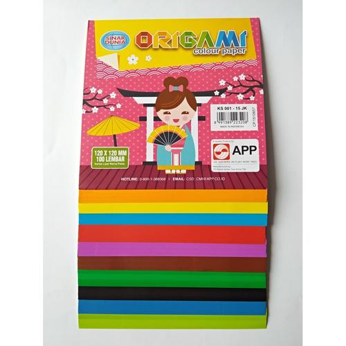 Jual Origami kecil/Sidu origami kecil/Kertas Lipat Berwarna 12x12 cm ...