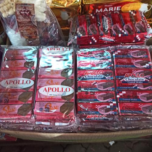 Jual Apollo Biskuit Wafer Salut Susu Coklat Isi 10s / Apollo Biskuit ...