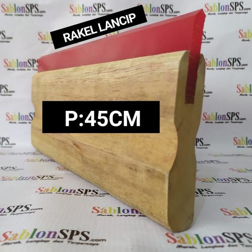 Jual RAKEL SABLON MERAH LANCIP BESAR 7X50MM SET GAGANG KAYU P. 45CM ...