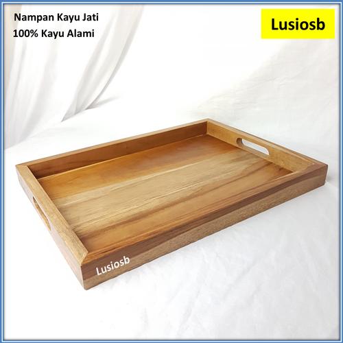 Promo Nampan Kayu Jati / Wooden Tray / Nampan Saji / Tray Kayu Saji ...