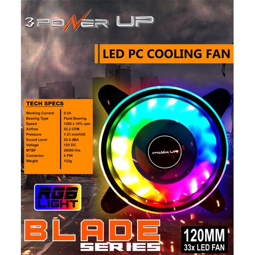 Jual Fan case pc power up loop 12cm series 120mm RGB buat casing 12 cm ...