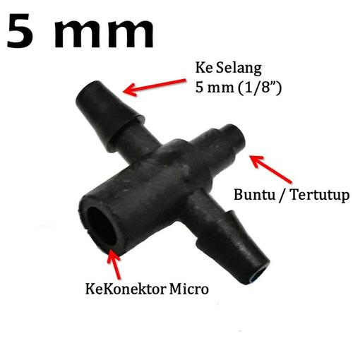 Jual Micro Tee 5 mm Head / Micro Tee 5 mm Head Nepel Cabang 2 - Kab ...