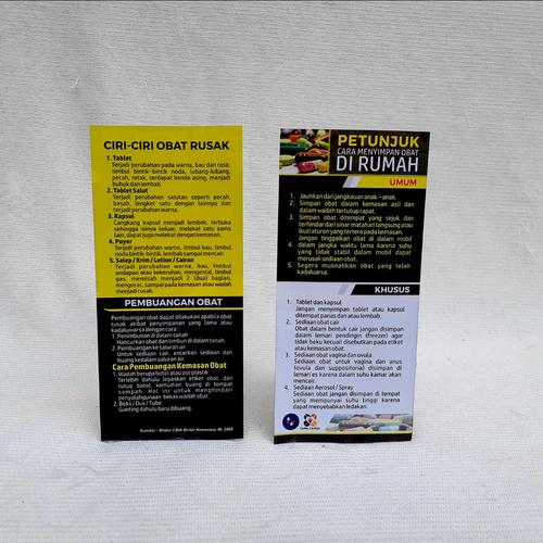 Jual Leaflet / Brosur Cara Penyimpanan dan Cara Pakai Obat - Ovula ...