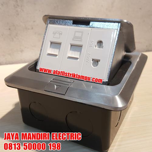 Jual stopkontak STOP LAN TELP / stop kontak lantai STOP + DATA ...