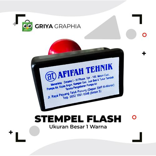 Jual Stempel Flash Otomatis | Ukuran Besar 1 Warna| Free Desain - Kota ...