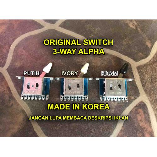 Jual Switch 3 Way Alpha Original Korea Lever Selector Guitar Pickup ...