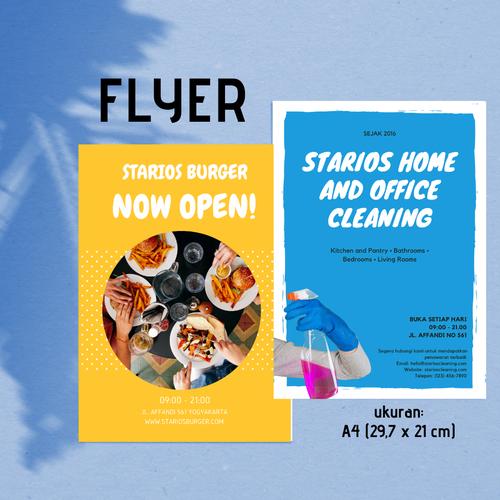 Jual Cetak Brosur Flyer Murah - A4 - HVS 80gsm - - 1 sisi - Kab. Sleman ...