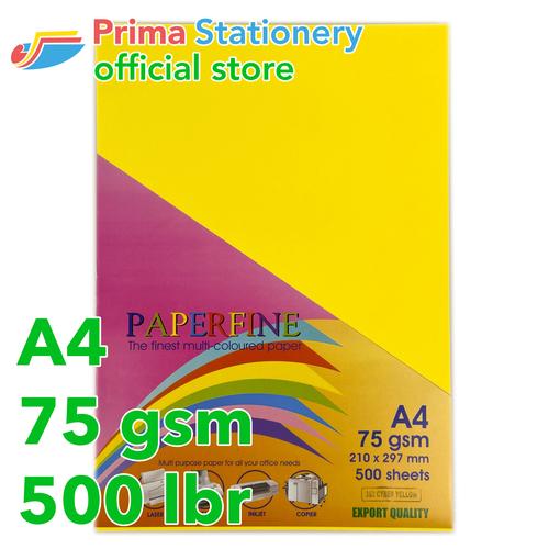 Jual Paperfine Kertas HVS Warna A4 IT 363 Cyber Yellow Rim isi 500 lbr ...