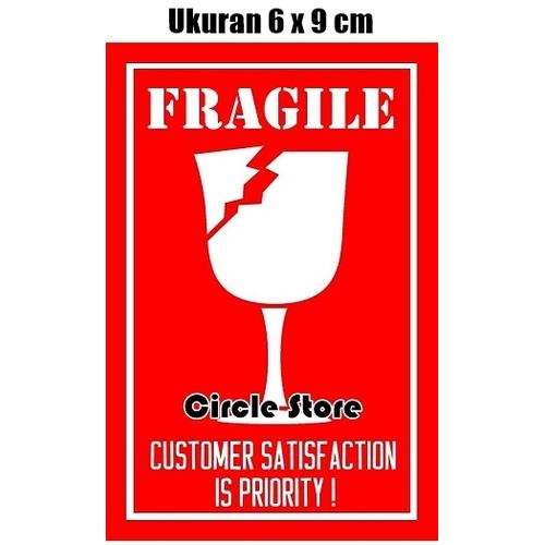Jual Stiker Fragile Caution This Side Up Perhatian Sisi Atas 6 x 9 cm ...