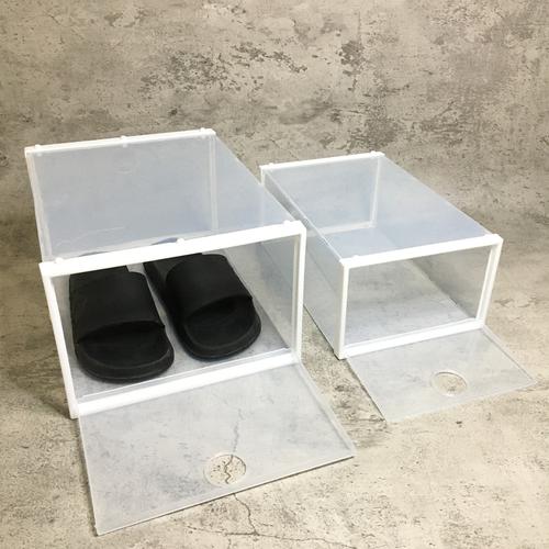 Jual Kotak Sepatu Transparan Susun Lipat /Shoe Box/Sneaker Box MEDIUM ...