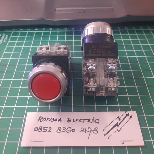 Jual PUSH BUTTON OFF 25mm 1NO 1NC KOREA PUSH BUTTON STOP RED - Jakarta ...